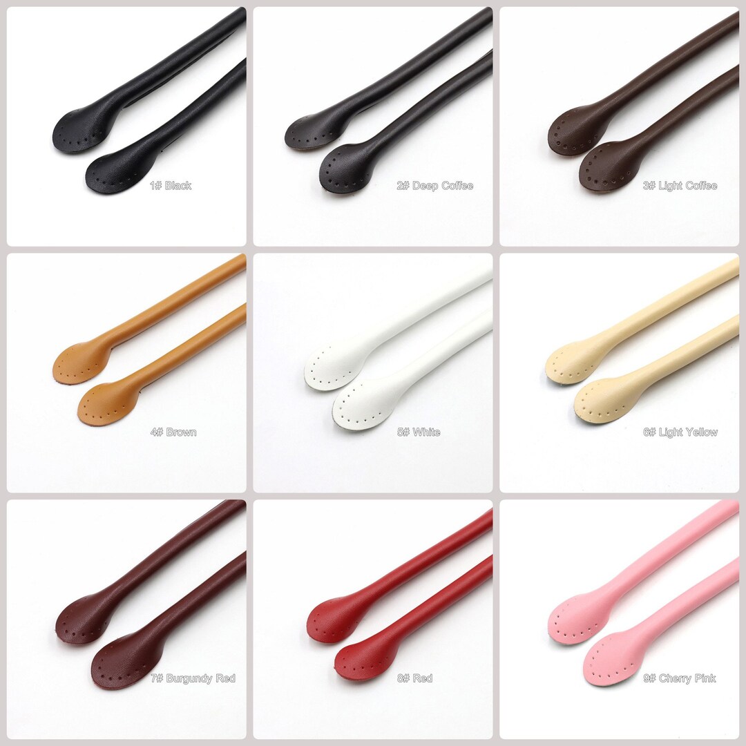 Short Bag Handles, Genuine 2 Layer Cowhide Leather Purse Handle,round ...