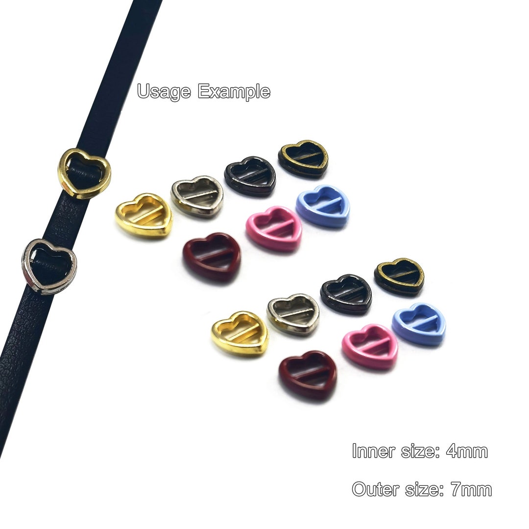 Inner 4mm Tiny Heart Buckles for Doll Sewing, Miniature Doll Shoes ...