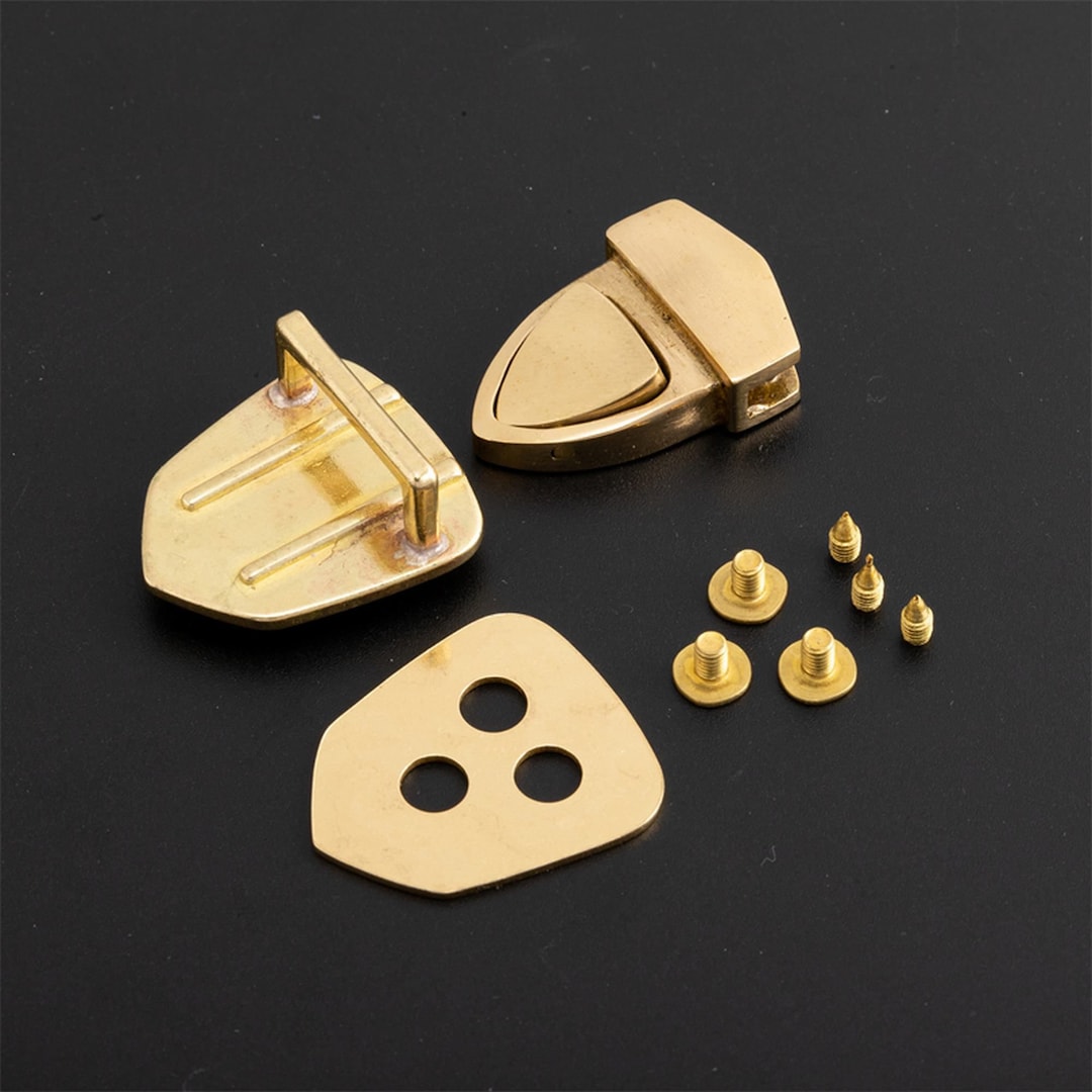 Metal Thumb Tuck Lock, Solid Brass Tongue Push Clutch Closure, Bag ...