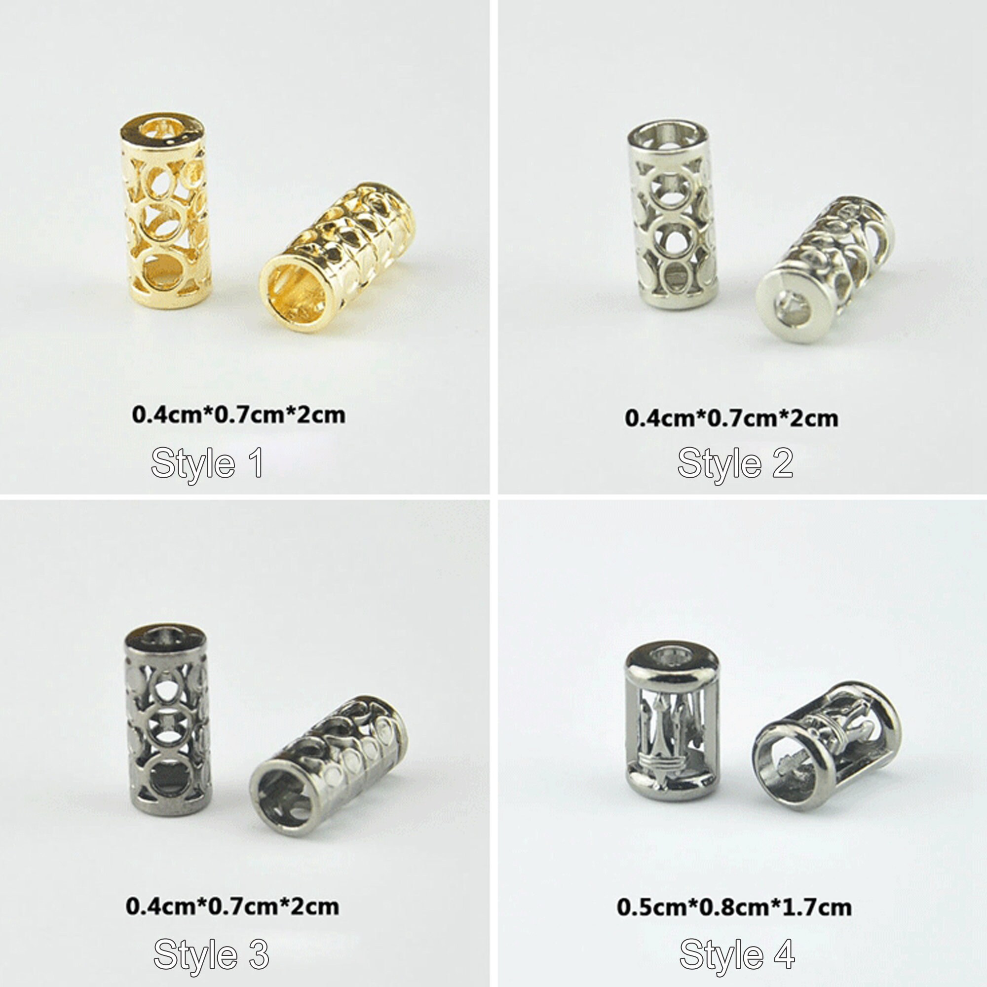 Metal Cord Lock Stopper Gold/ Silver Tone Metal Toggle Lock Rope Lock ...