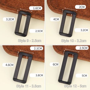 Black Plastic Steel Buckles - Adjustable Webbing Buckles - Tri-glide ...