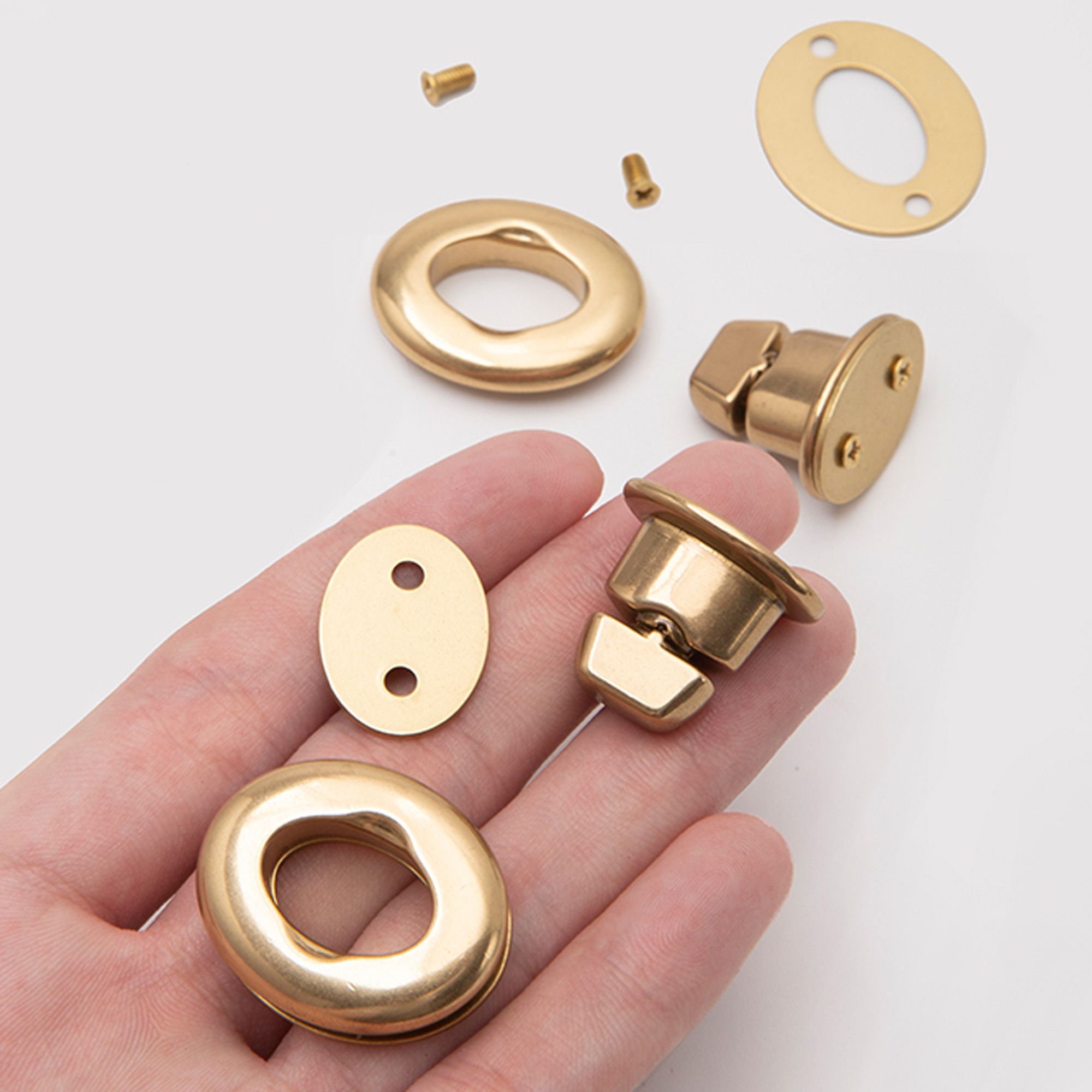 Purse Turn Lock, Durable & Strong Oval Bag Lock, Solid Brass Twist ...