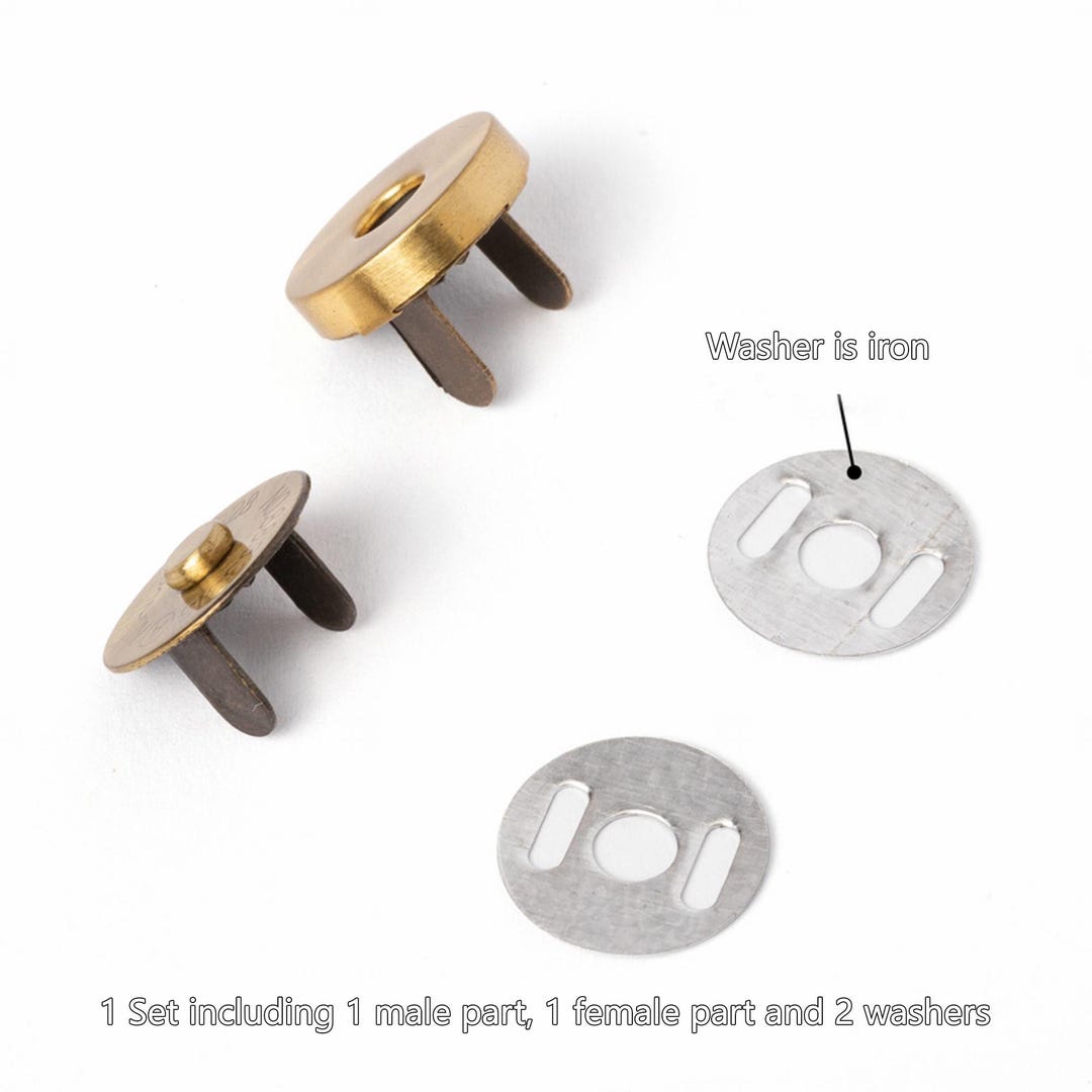 Strong Snap With Prongs, Solid Brass Round Button Fastener Clasp,for ...