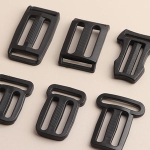 Black Plastic Steel Buckles - Adjustable Webbing Buckles - Tri-glide ...