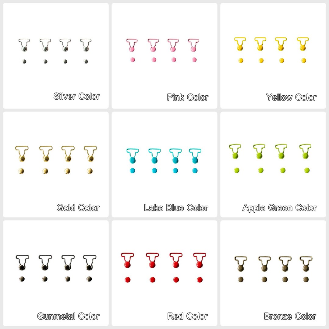 Mini Doll Overall Buckles and Studs, 9mm Doll Dungarees Buckle Fastener ...