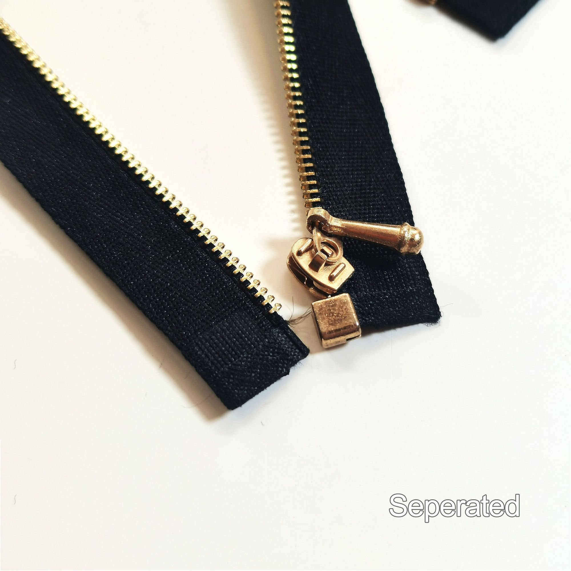 Seperated Zippers for Doll Bags/ Clothes/ Coat Sewing, Metal Teeth ...