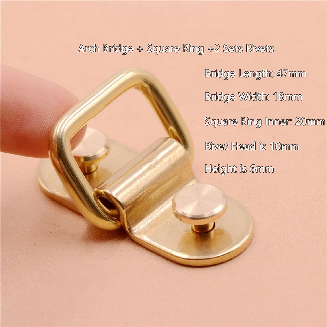 Arch Bridge Buckle for Handbag Chain Connector, Solid Brass Metal U ...