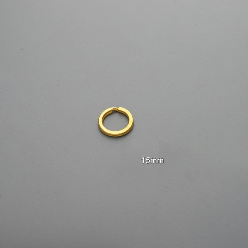 Thick Key Ring Supplies, Solid Brass Flat Split Keyring, Round Key ...