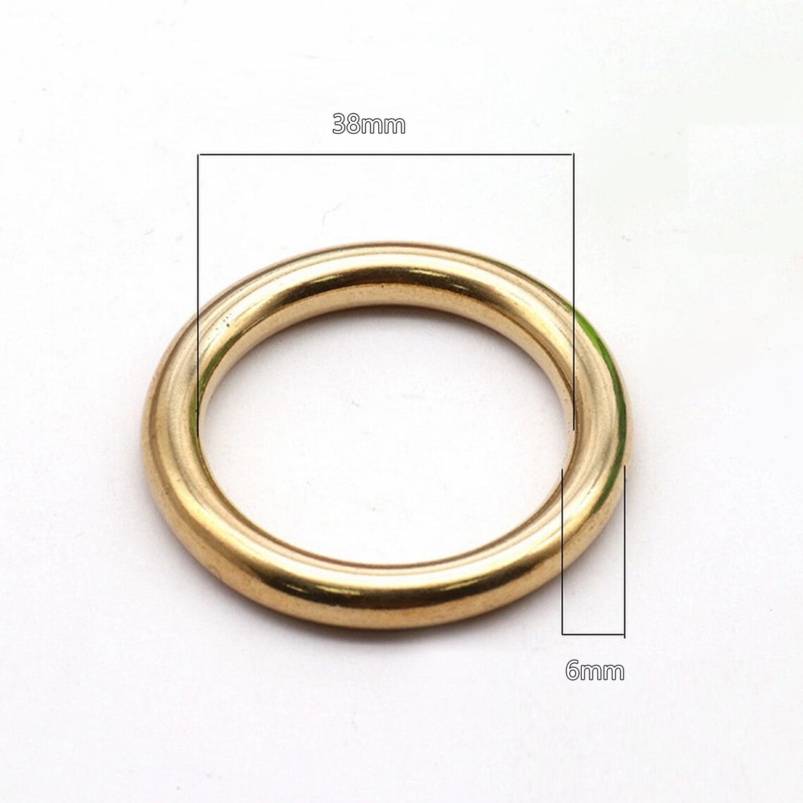 8-51mm Solid Brass Rings No Seam, Round O Ring Belt Strap Buckle,heavy ...