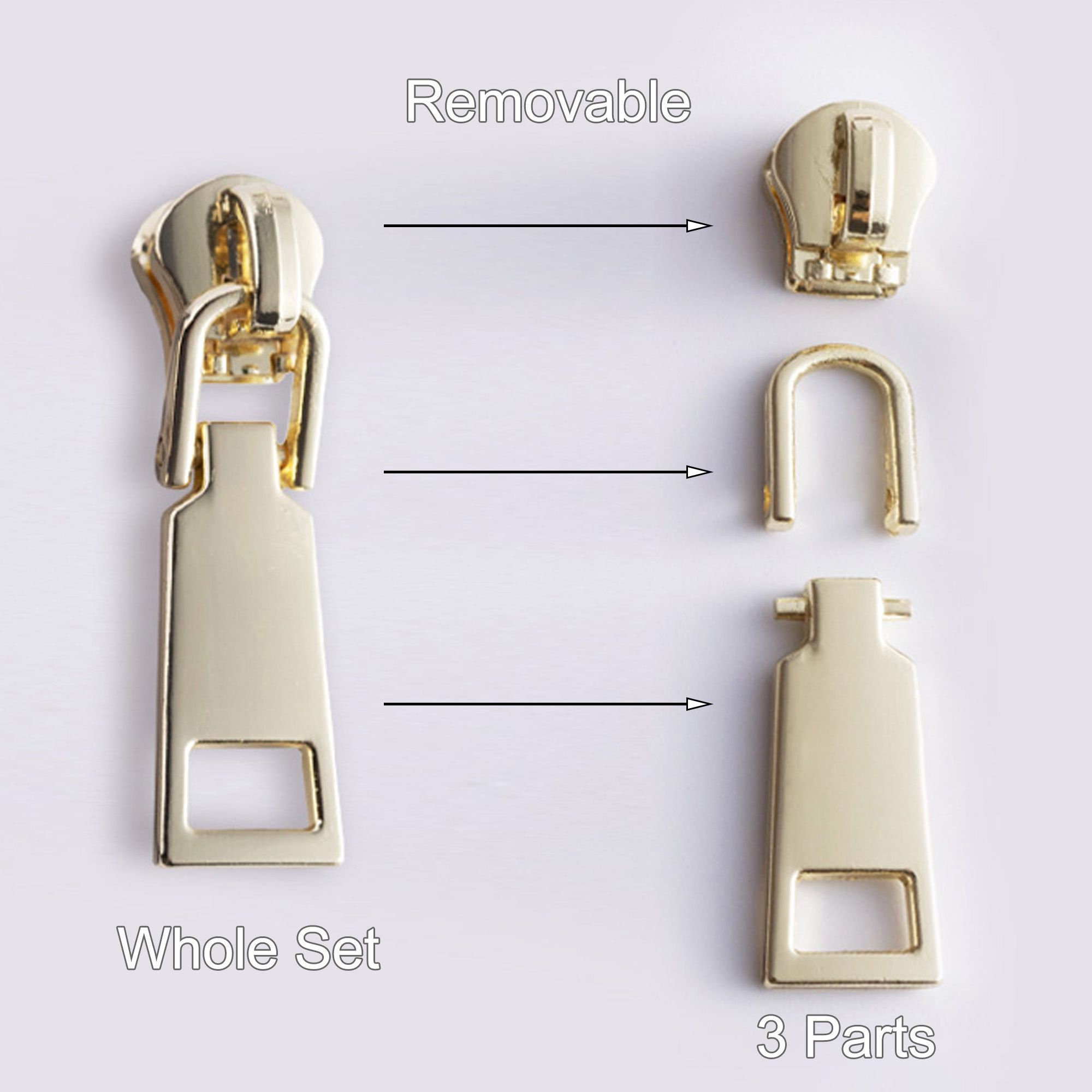 Zipper Pull Replacement, Zip Puller Tap Slider Pull, Handbag Zipper ...