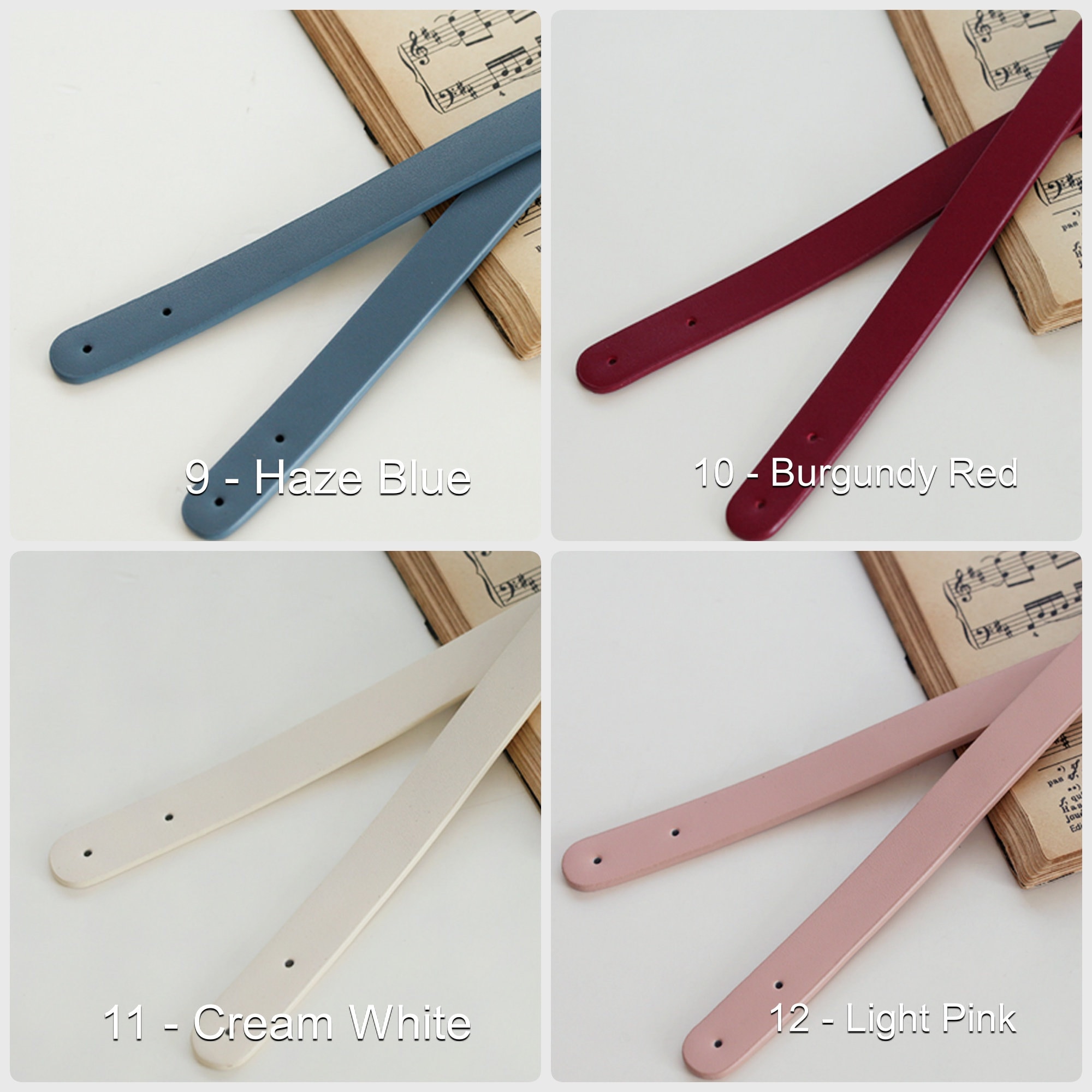 Pair of Genuine Leather Bag Handle, 2 Layer Handbag Strap Material ...