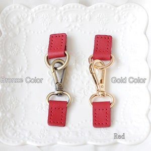 Genuine Leather With Swivel Clasp, 2 Layer Leather Closures for Handbag ...