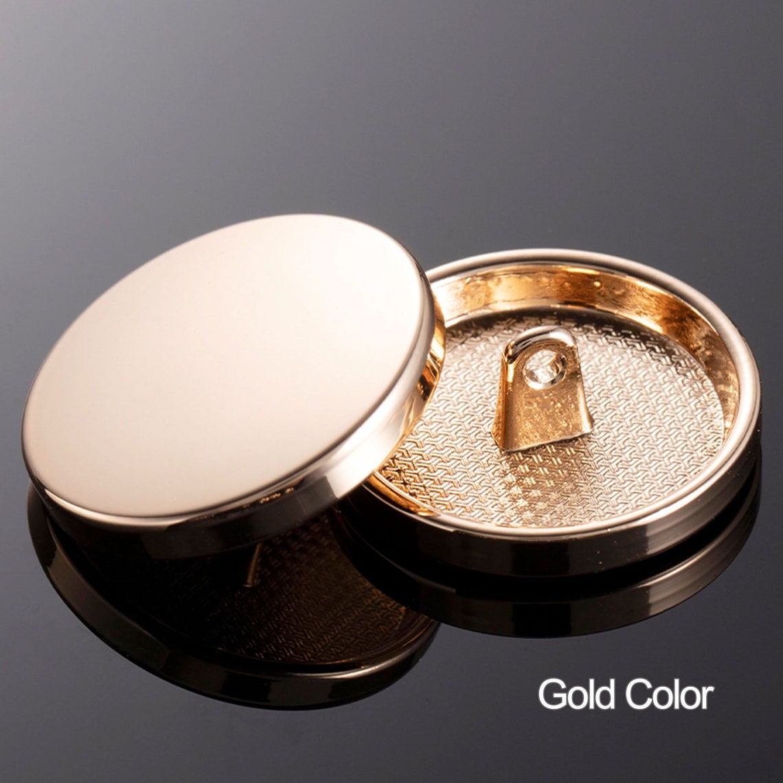 Flat Round Metal Buttons, Shank Buttons, Clothing Sewing Fasteners ...