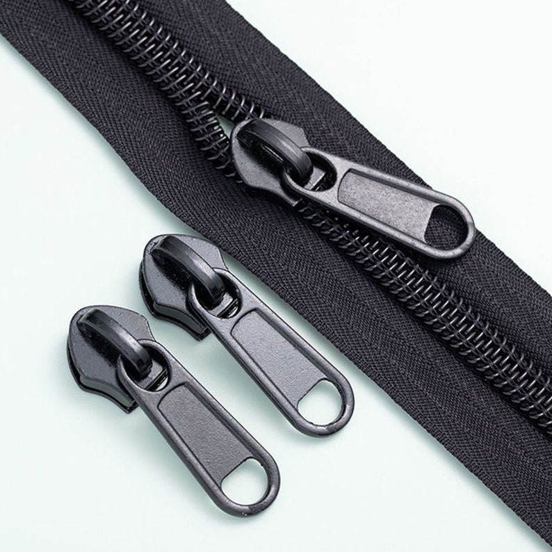 Zipper Tape and Pulls, Continuous Zipper Chain, #3 #5 #8 #10 Nylon Coil ...