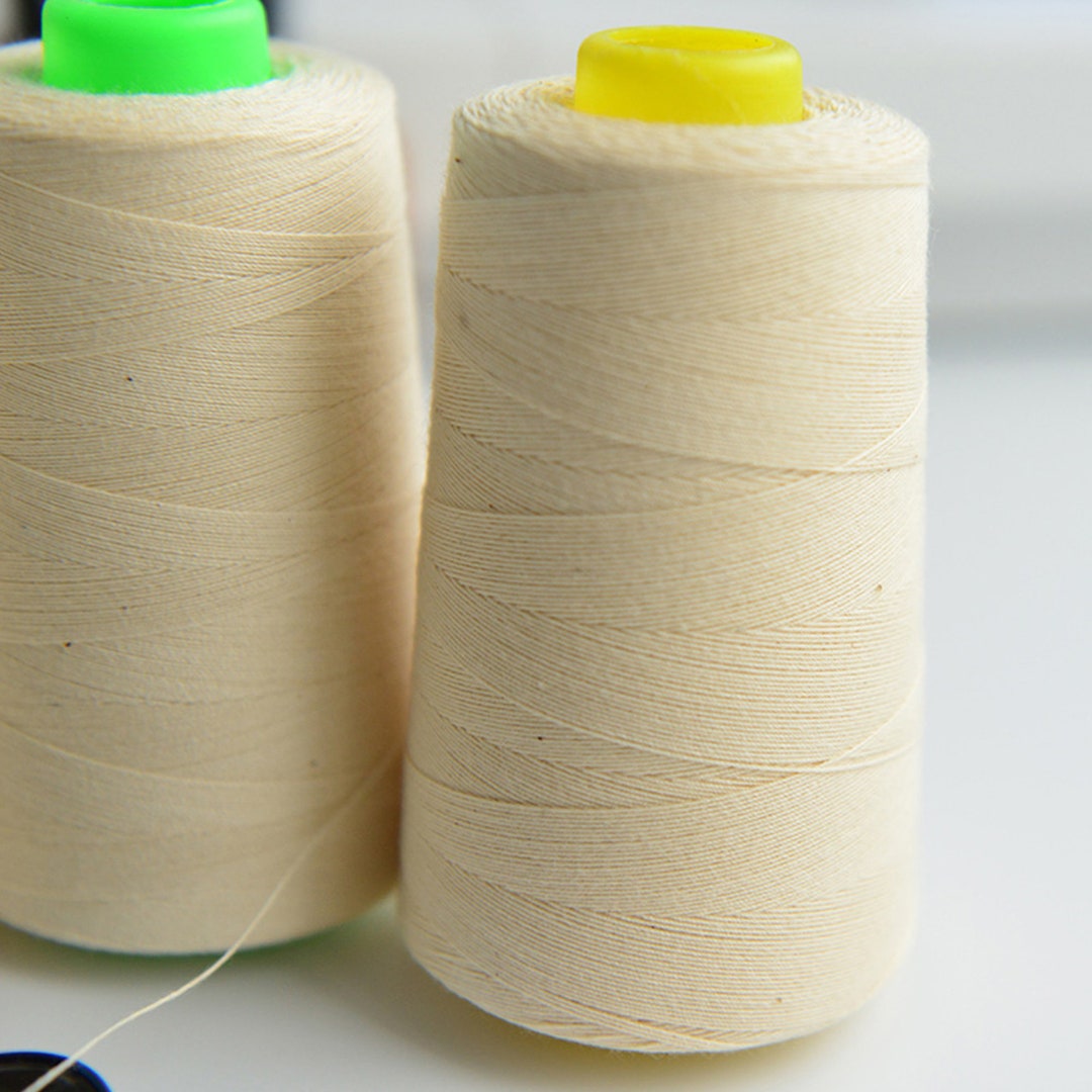 White Sewing Thread Large Spool Strong Cotton Thread 60/3 - Etsy