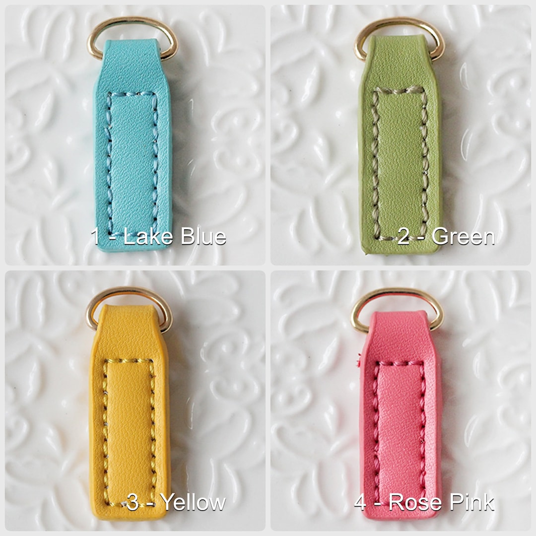 Genuine Leather Zip Pull With D Ring, Zip Puller Head for Handbags ...