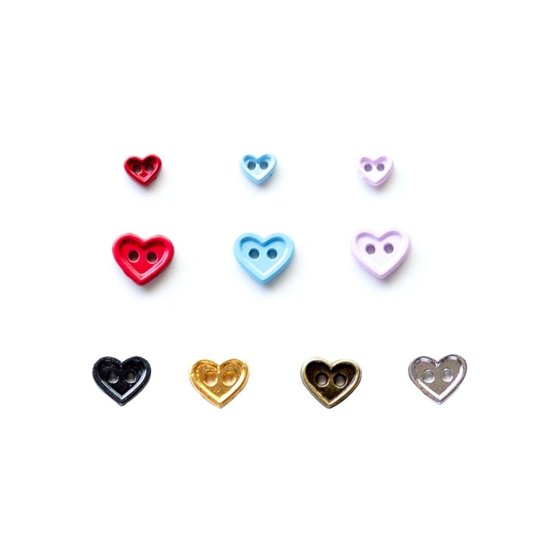 Tiny Heart Buttons - Etsy