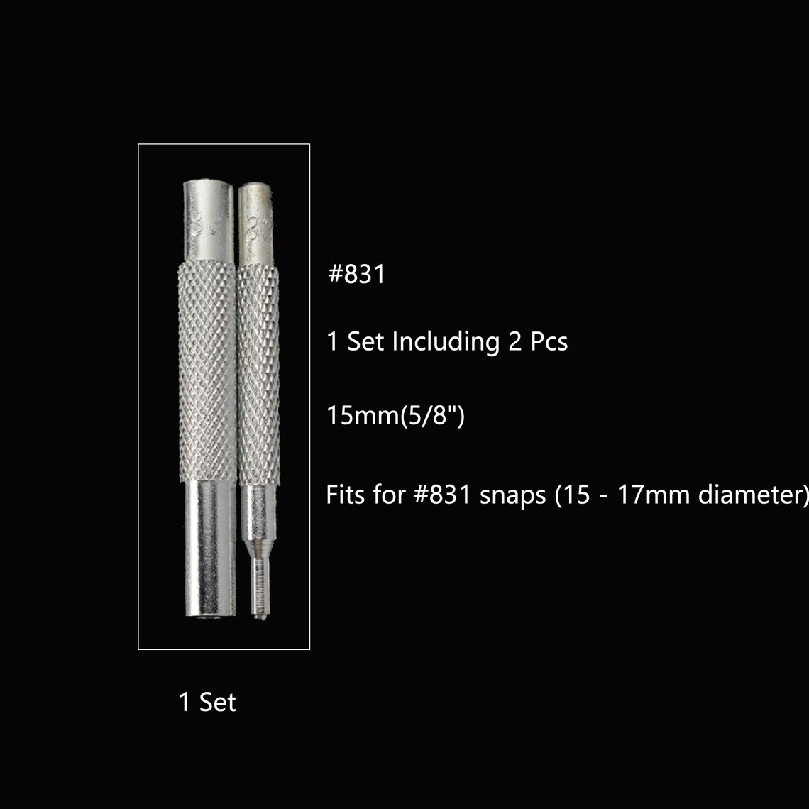 Snap Button Installation Tool, Press Rivet Studs Metal Snap Poppers ...