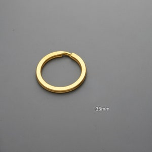 Thick Key Ring Supplies, Solid Brass Flat Split Keyring, Round Key Chain Connecter, Circle Loop ...