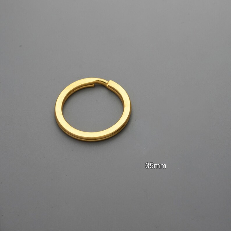 Thick Key Ring Supplies, Solid Brass Flat Split Keyring, Round Key ...