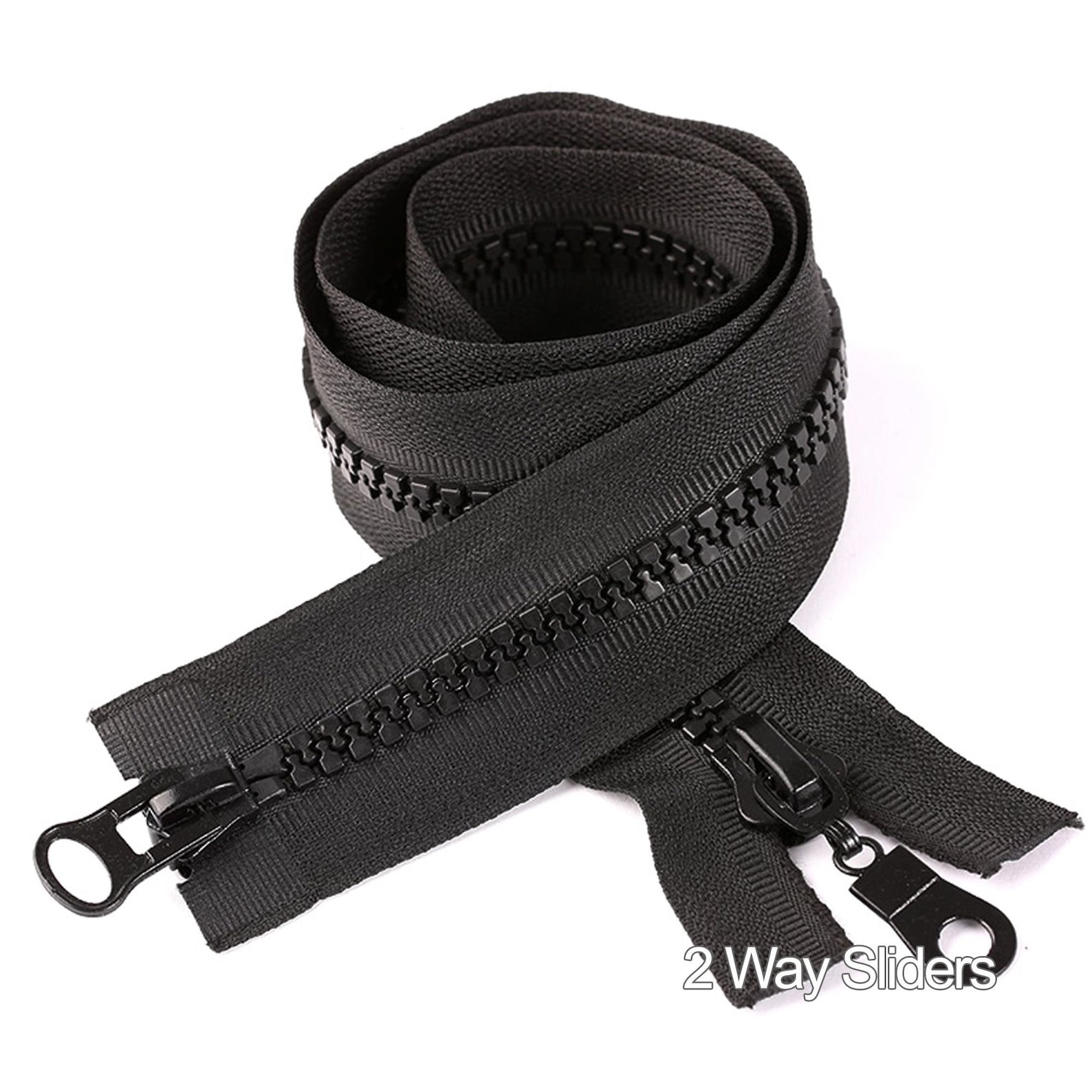 Strong & Large Molded Plastic Zipper With 1/ Two Way Slider, #8 Chunky ...