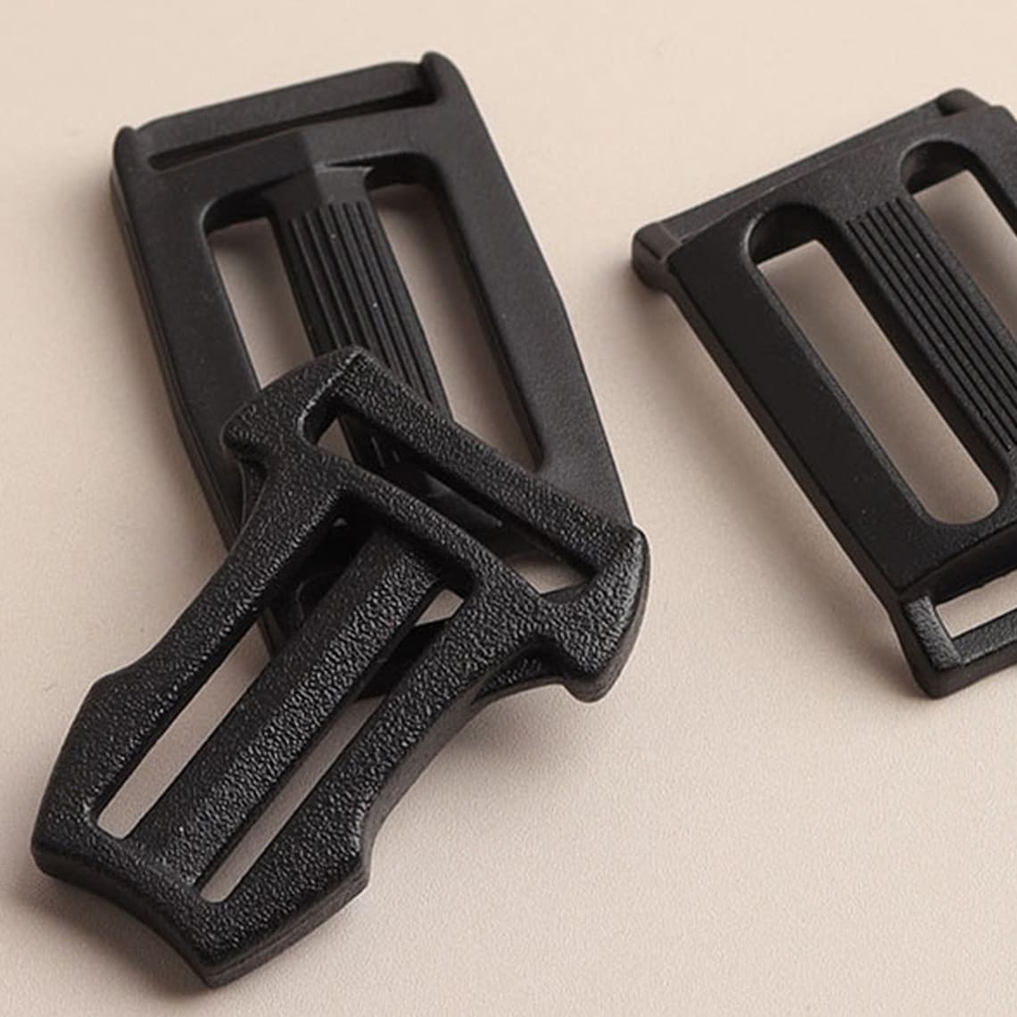 Black Plastic Steel Buckles - Adjustable Webbing Buckles - Tri-glide ...
