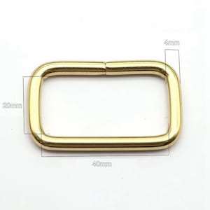 Metal Rectangle Rings Buckles, Brass Adjustable Square Connector for ...