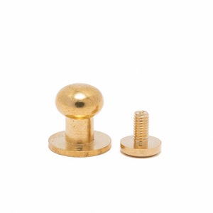 Rivets and Studs for Leather, Metal Screw Rivets Connector, Solid Brass ...
