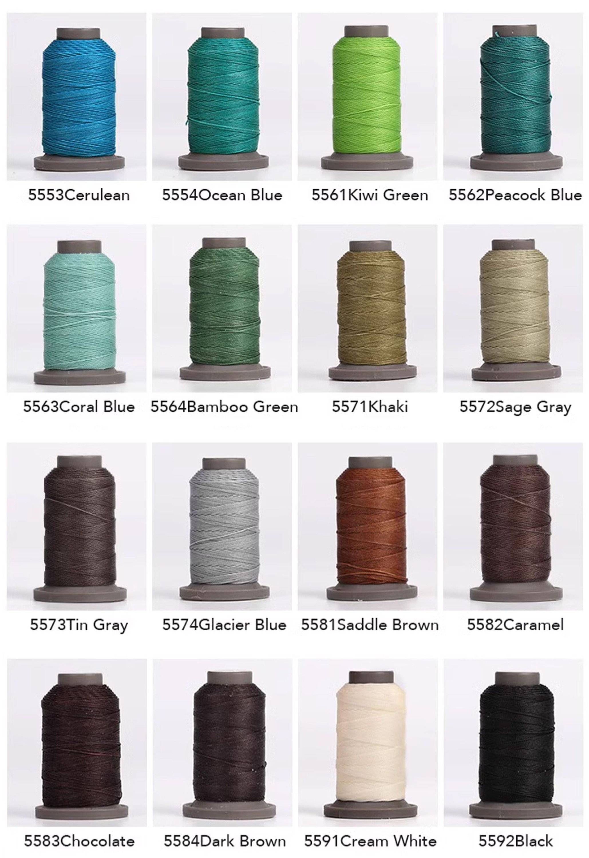 Strong Sewing Thread Supplies, Round Waxed Polyester Cord for Leather ...