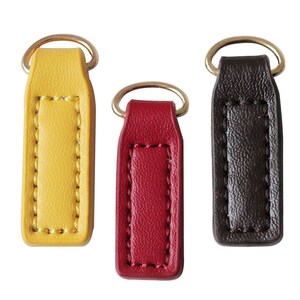 Genuine Leather Zip Pull With D Ring, Zip Puller Head for Handbags ...