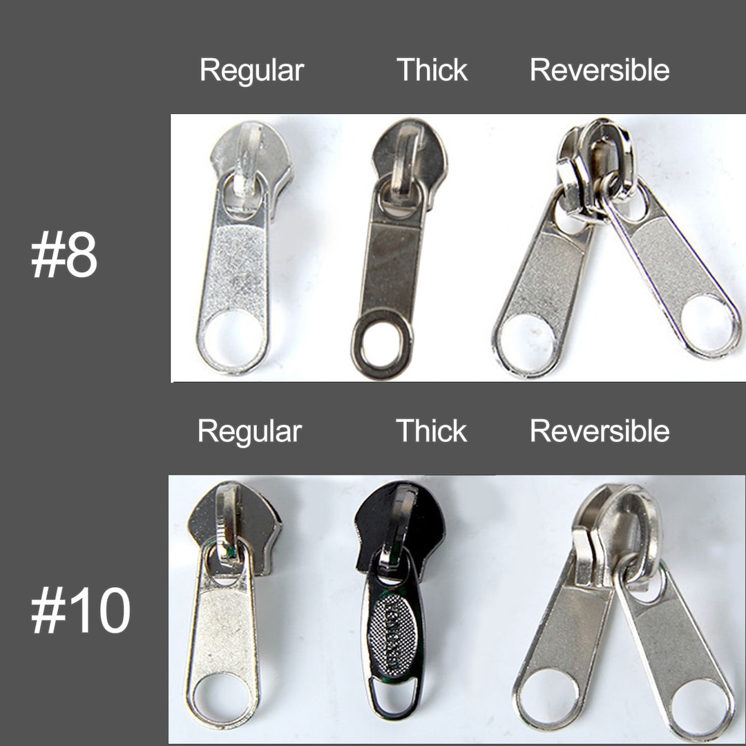 Metal Zipper Slider Pull Puller Head for #8 #10 Coil Zipper, Zipper ...