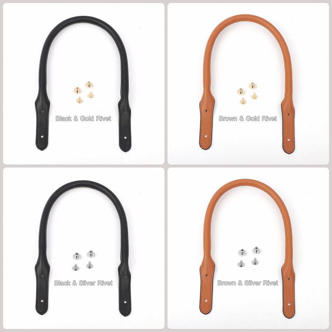 Bag Handles With Screw, PU Leather Purse Handle Replacement, Knitting ...