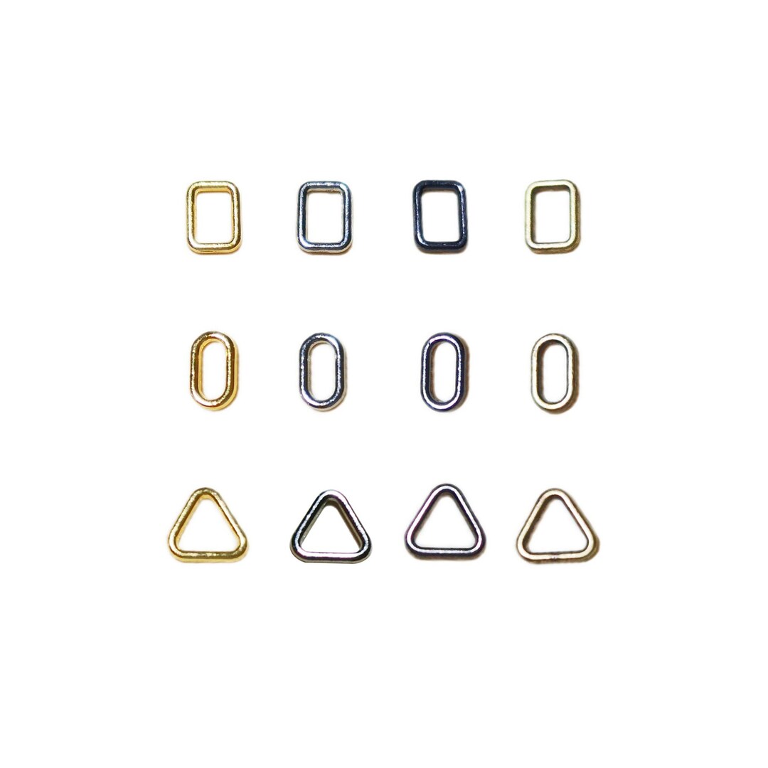 4mm Micro Small Metal Oval Ring/ Rectangle/ Triangle Buckles, Doll Belt ...