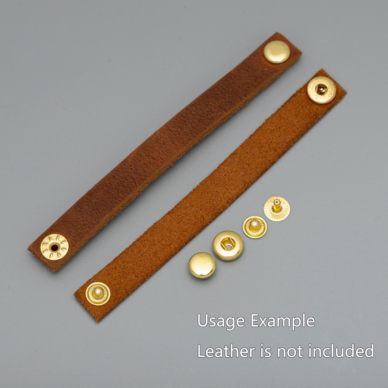 Metal Snap Buttons Fasteners, Raw Brass Rivet Poppers Snap Closure ...