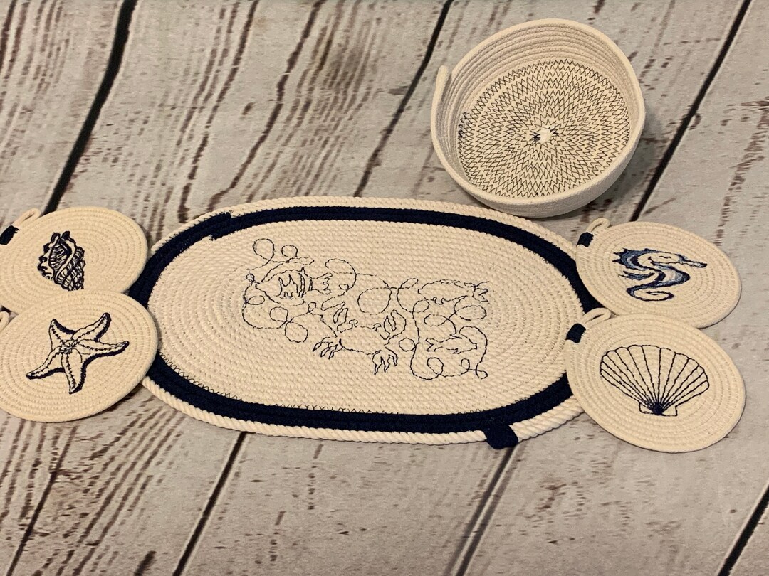 Seashell Coasters, Seashell Trivet, Beach Coasters, Shell Coaster Set ...