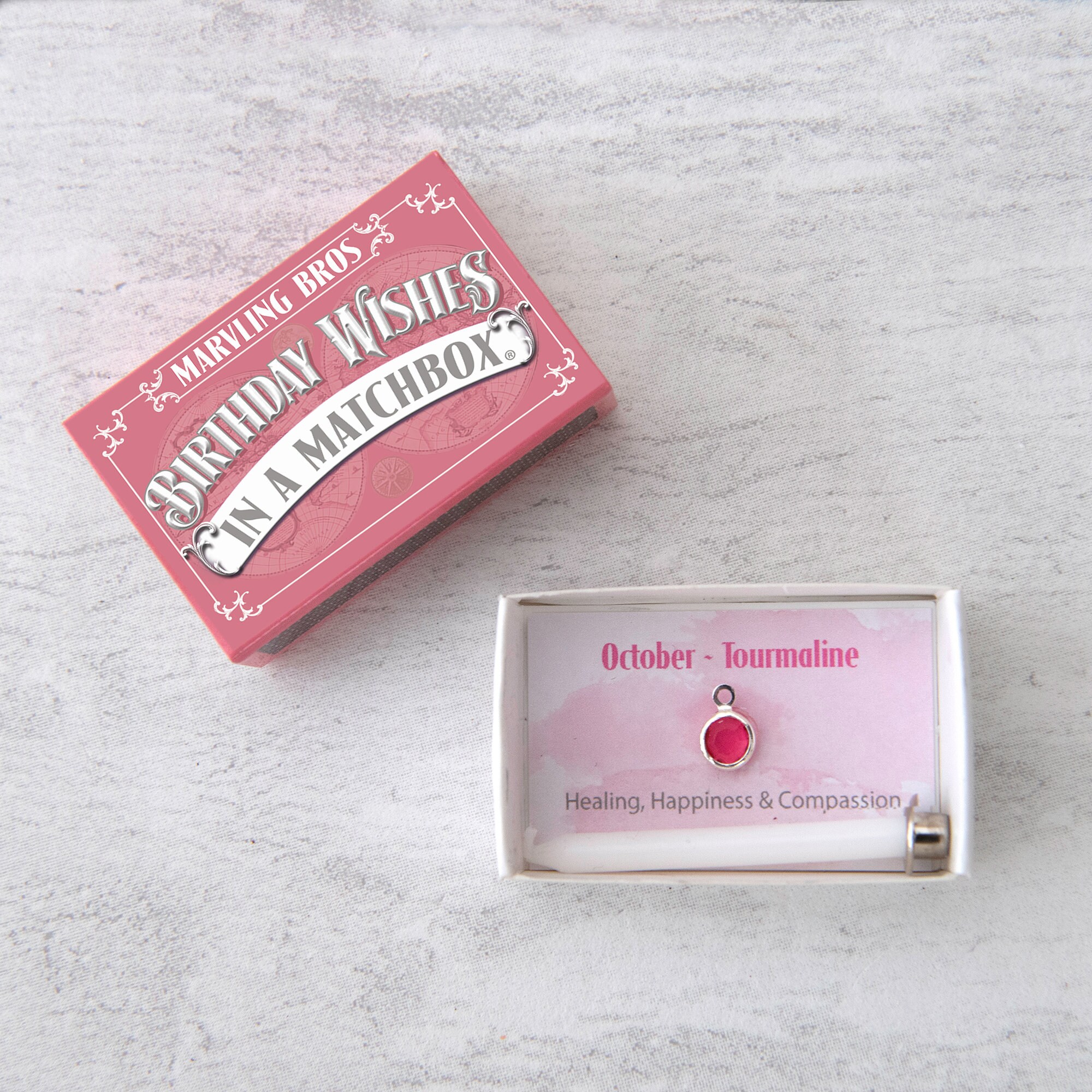 October Birthstone Gift in A Matchbox Birthday Gift for Her - Etsy UK
