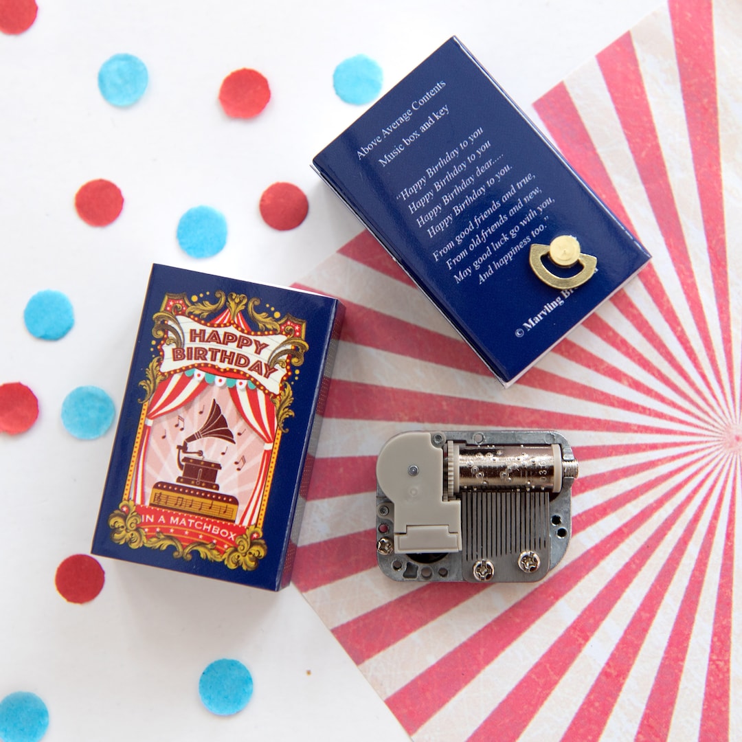 Happy Birthday Music Box Kit in A Matchbox, Birthday Gift for Her ...