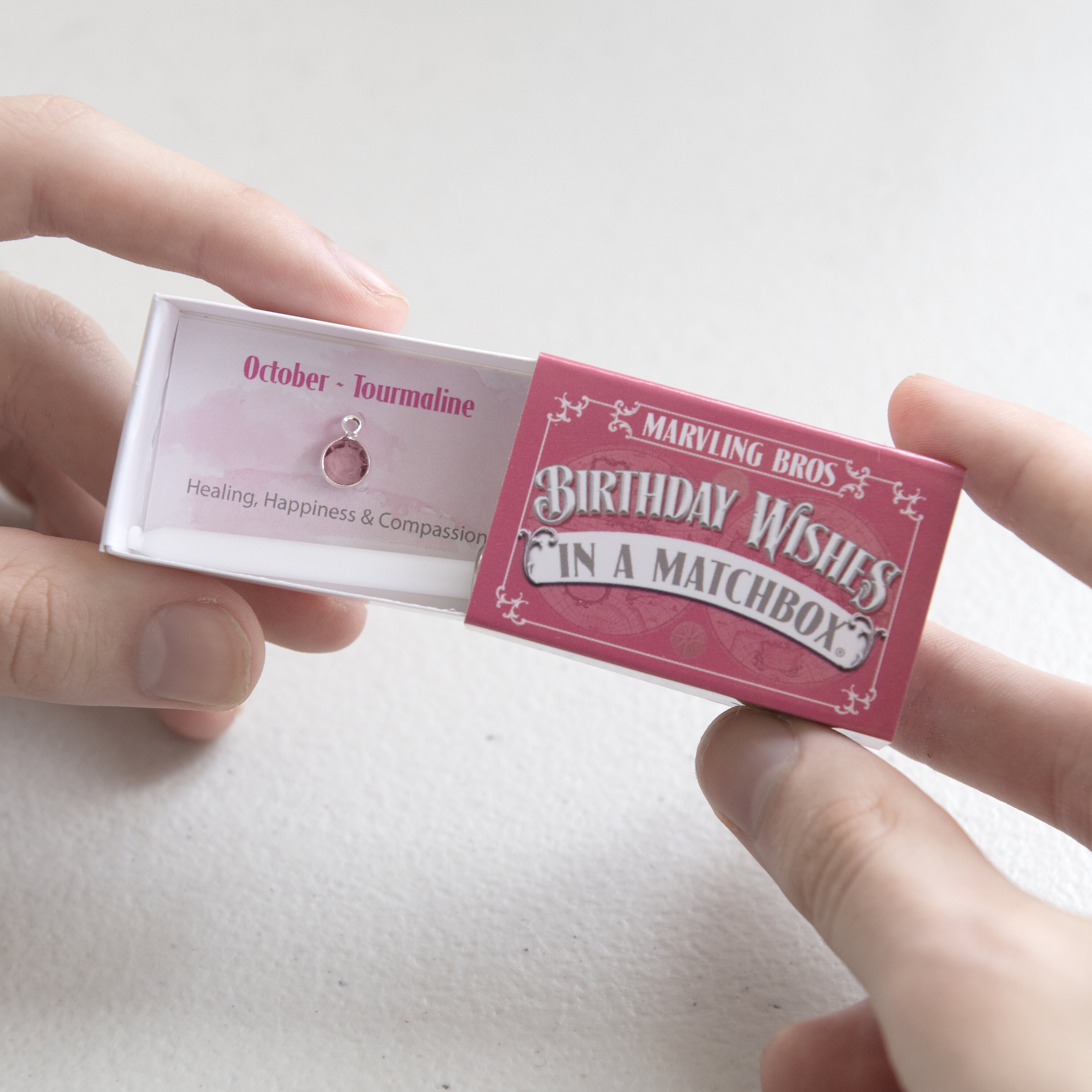 October Birthstone Gift in A Matchbox Birthday Gift for Her - Etsy UK