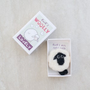 Wool Felt Sheep in Matchbox, Friend Gift - Etsy