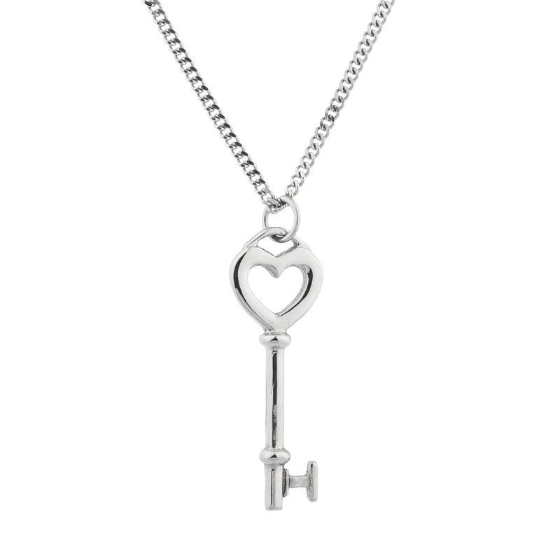 Heart Key Pendant - Etsy