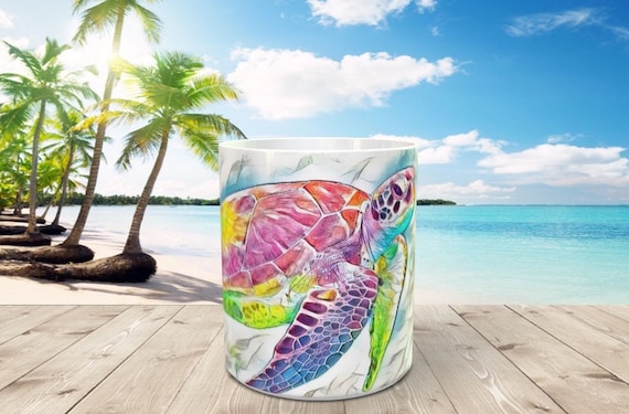 Sea Turtle Mugturtle Coffee Cupwatercolor Sea Turtle Gift - Etsy