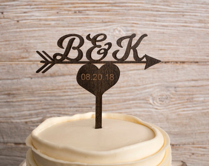 Custom Initials Wedding Cake Topper Personalized Cake Topper Initials ...