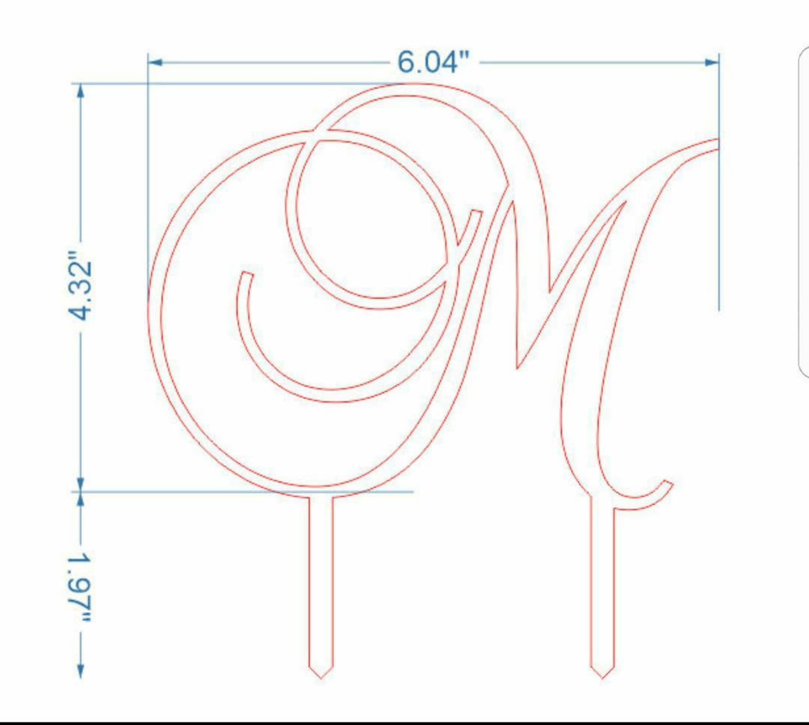 Silver Acrylic Cursive Letter Wedding Cake Topper Mirrored - Etsy Canada