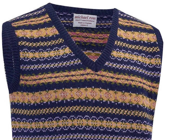 Crest Fair Isle Slip Over 0012- 2747- F50 Nvy - Etsy