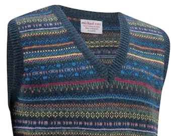 Country Fair Isle Slip Over 0090-2747-F31 BLACK - Etsy