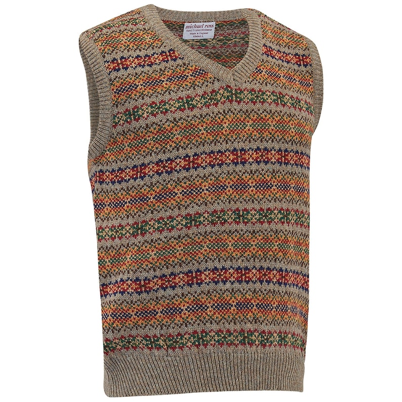 Harvest Fair Isle Slipover-0001-2747-f18-truffle - Etsy