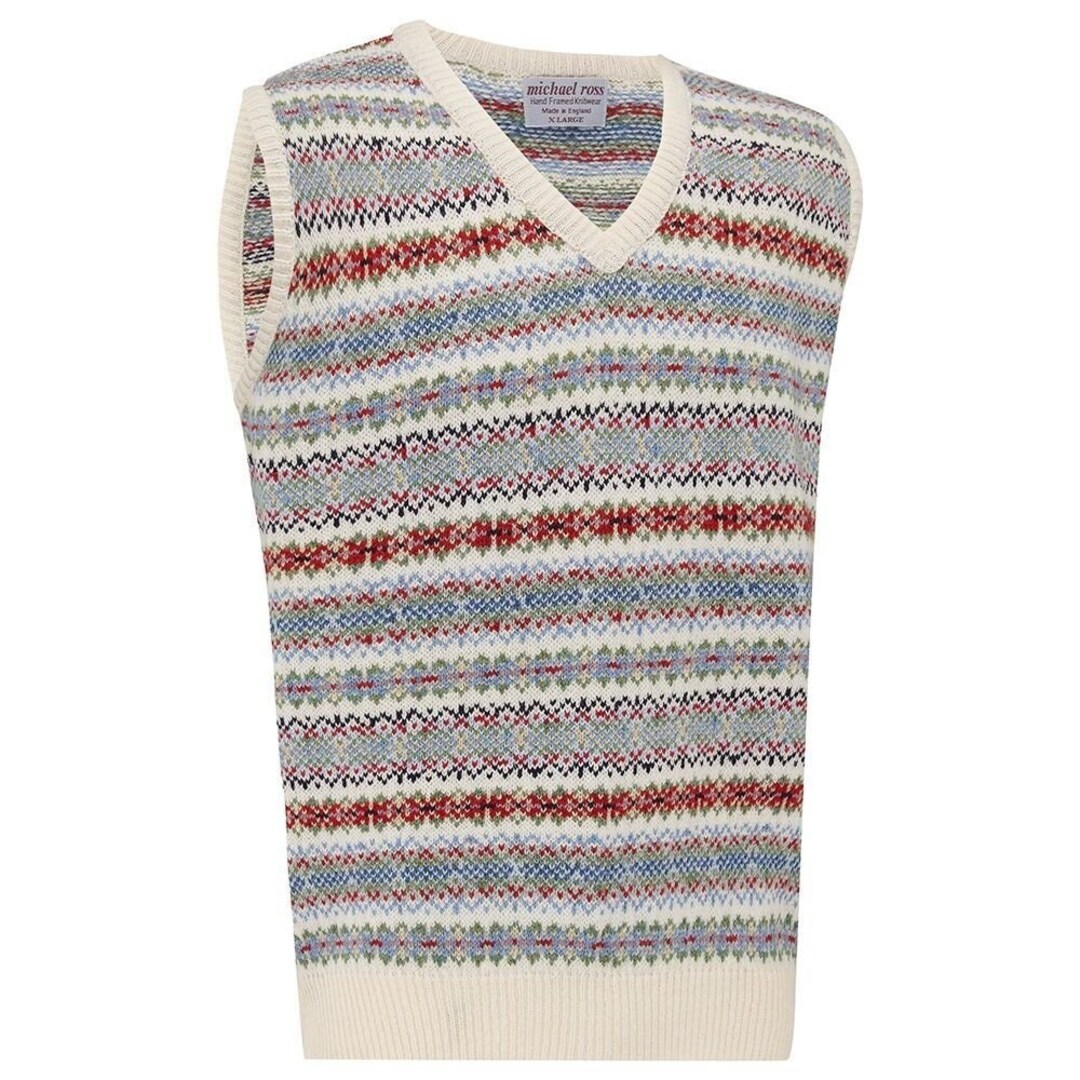 Harvest Fair Isle Slip Over-0001-2747-f20 White - Etsy