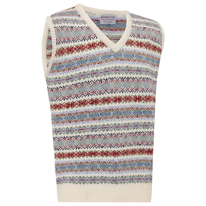 Harvest Fair Isle Slip Over-0001-2747-f20 White - Etsy