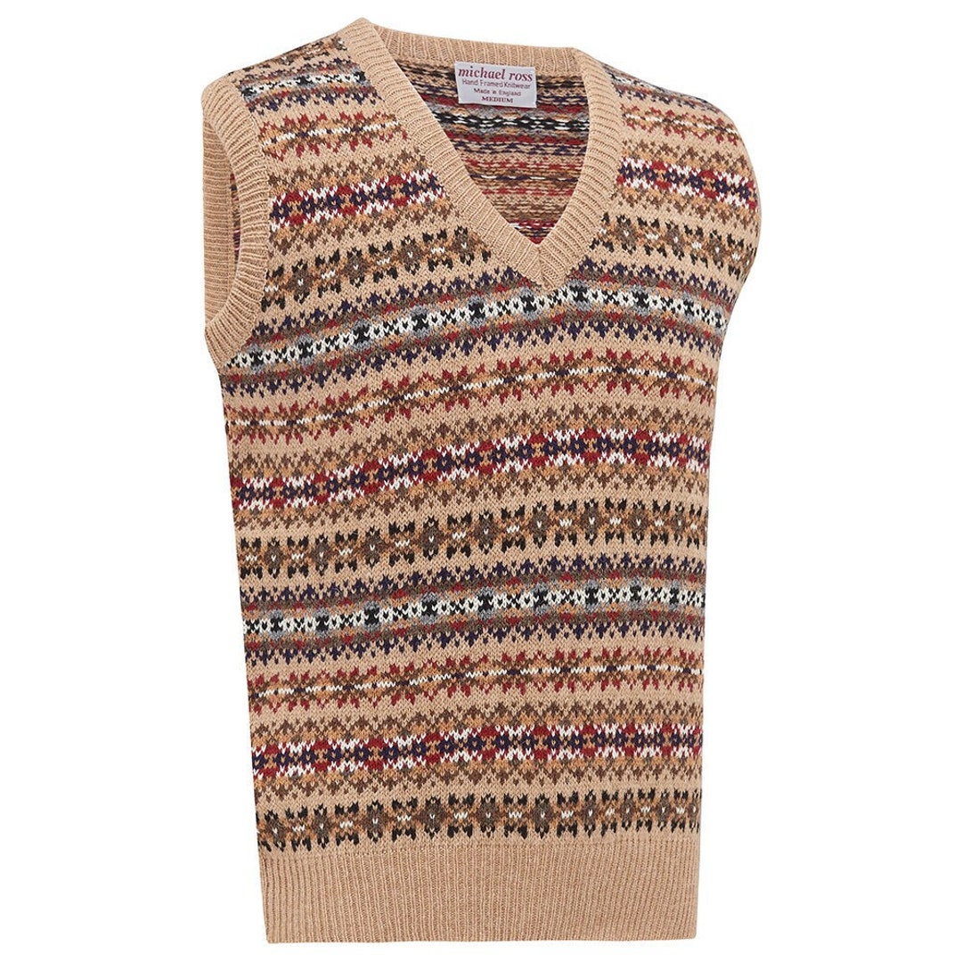 Country Fair Isle Slip Over 0090-2747-F33 CAMEL - Etsy