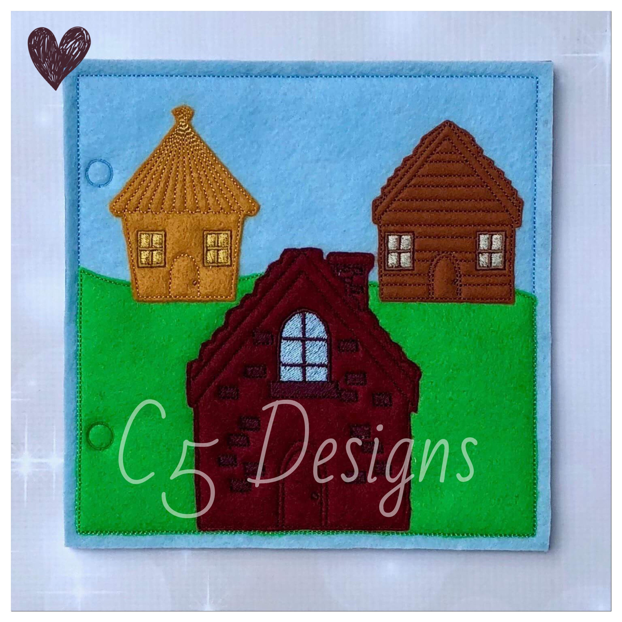 ITH Digital Embroidery Design Three Little Pigs Finger | Etsy